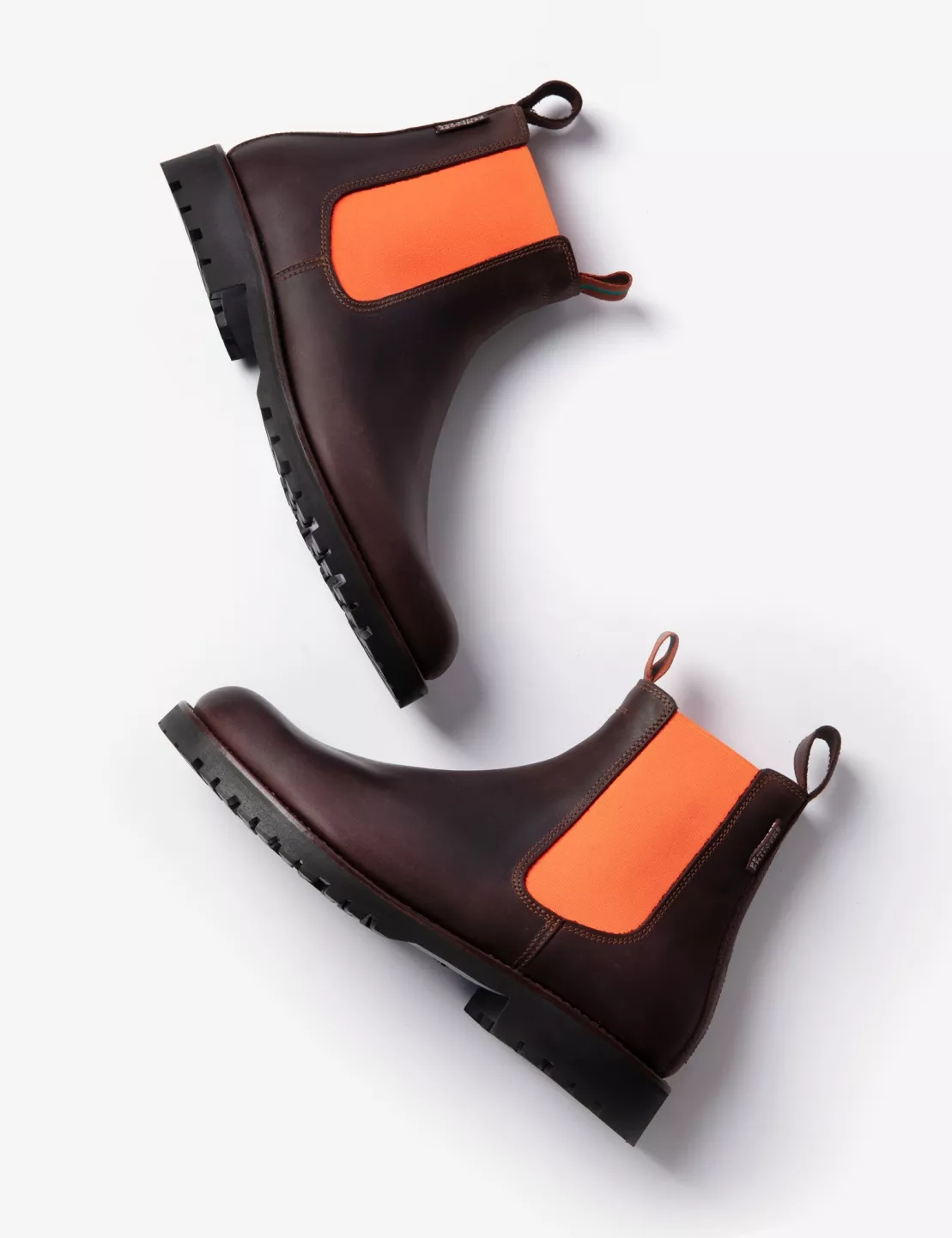 Nelson Leather Boot in Conker/Neon Orange | Women's Boots Nelson Leather Boot in Conker/Neon Orange | Women's Boots